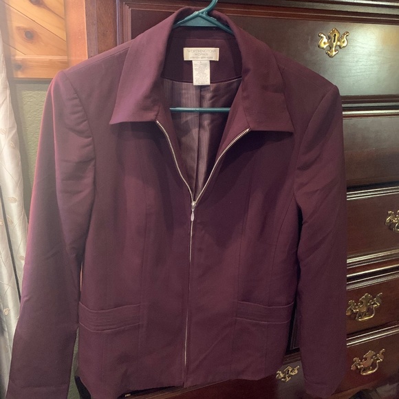 Worthington | Jackets & Coats | Womens Blazer Wine Colored | Poshmark